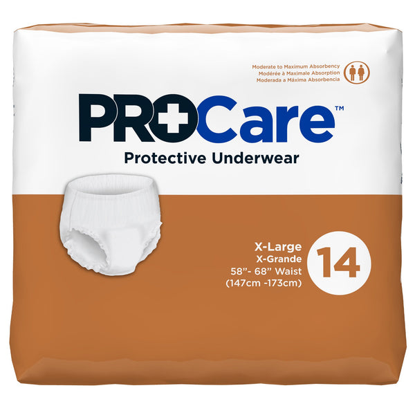 ProCare™ Moderate to Maximum Absorbent Underwear, Extra Large ProCare ...
