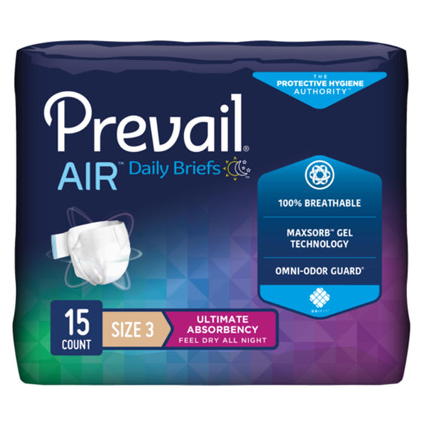Prevail Air™ Stretchable Ultimate Plus Absorbency Briefs, Size 1 ...