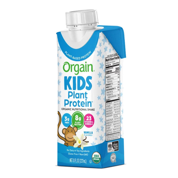 Orgain® Kids Plant Protein™ Organic Nutritional Shake, Vanilla, 8-ounce ...